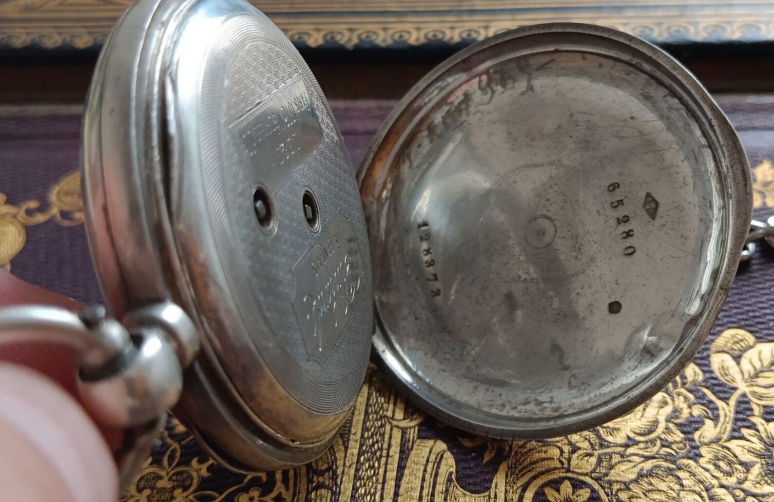 Silver Pocket Watch 1860, Vintage Working Pocket Watch With Silver Case ...