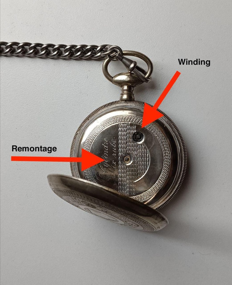 Silver Pocket Watch 1860, Vintage Working Pocket Watch With Silver Case ...
