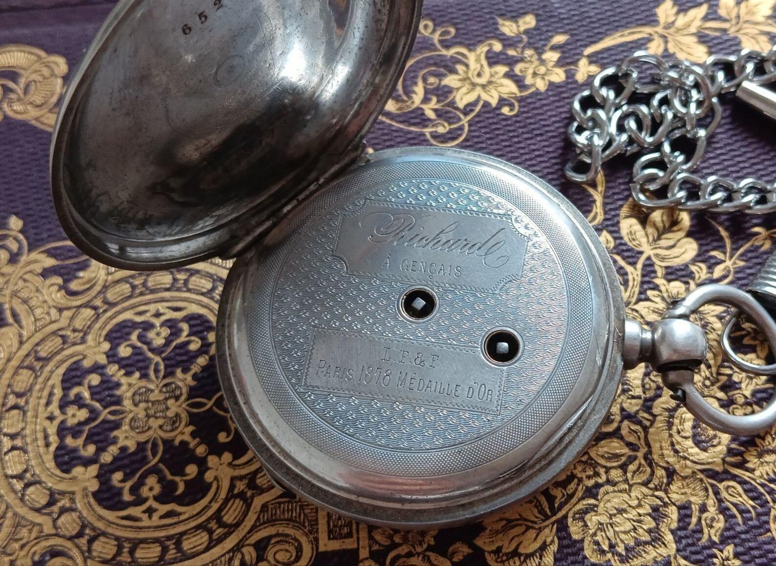 Silver Pocket Watch 1860, Vintage Working Pocket Watch With Silver Case ...