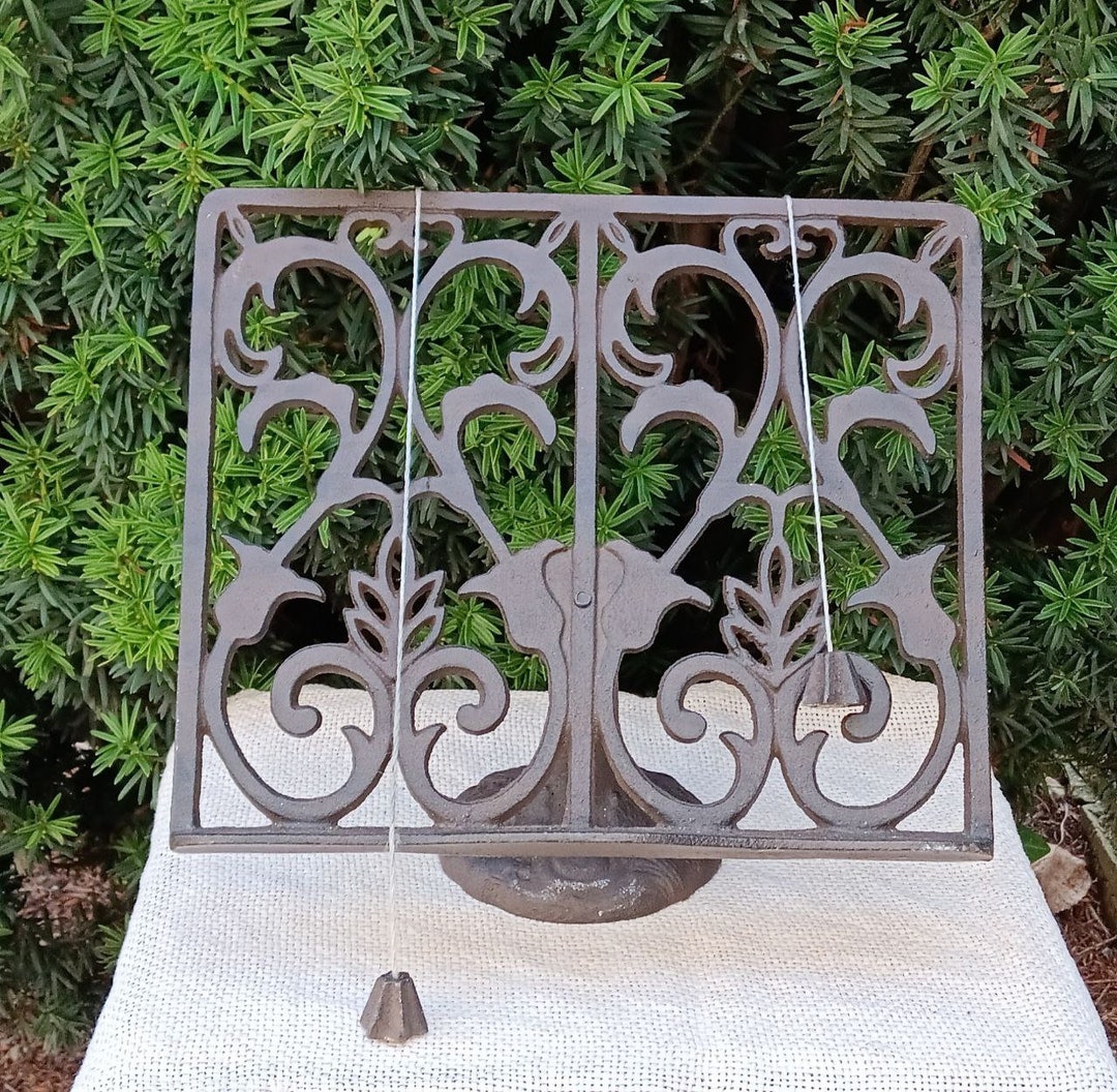 Vintage Cast Iron Book Stand, Antique Cast Iron Recipe Stand, Mid ...