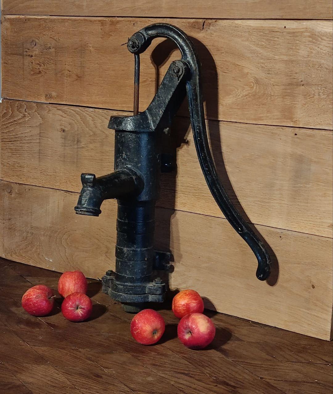Vintage Cast Iron Water Hydrant Pump Mid Century, Antique French Cast ...