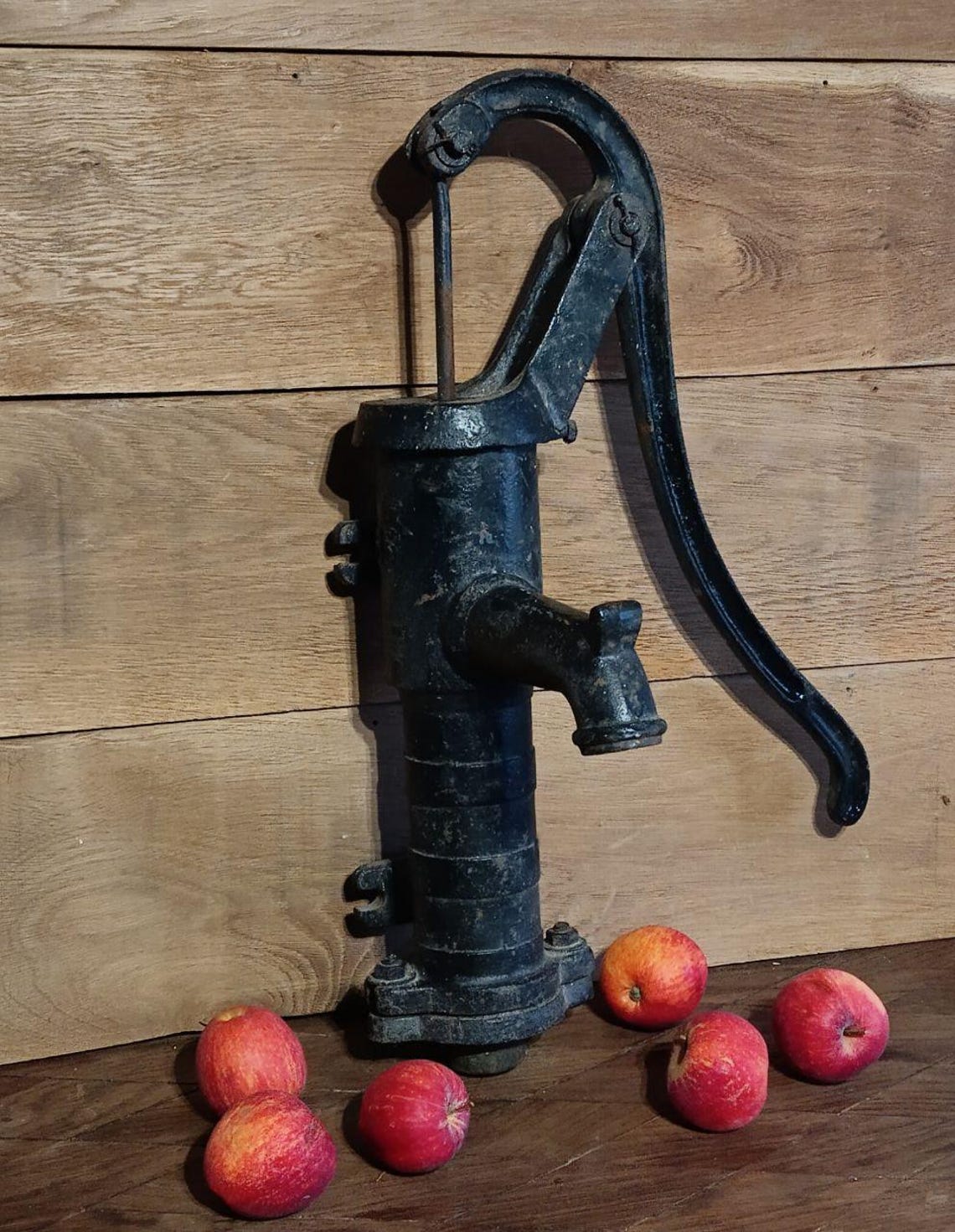 Vintage Cast Iron Water Hydrant Pump Mid Century, Antique French Cast ...