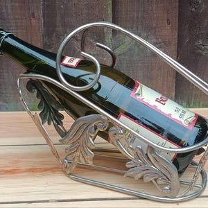 Antique Wine Bottle Stand, Vintage Silver Plated Wine Bottle Basket ...