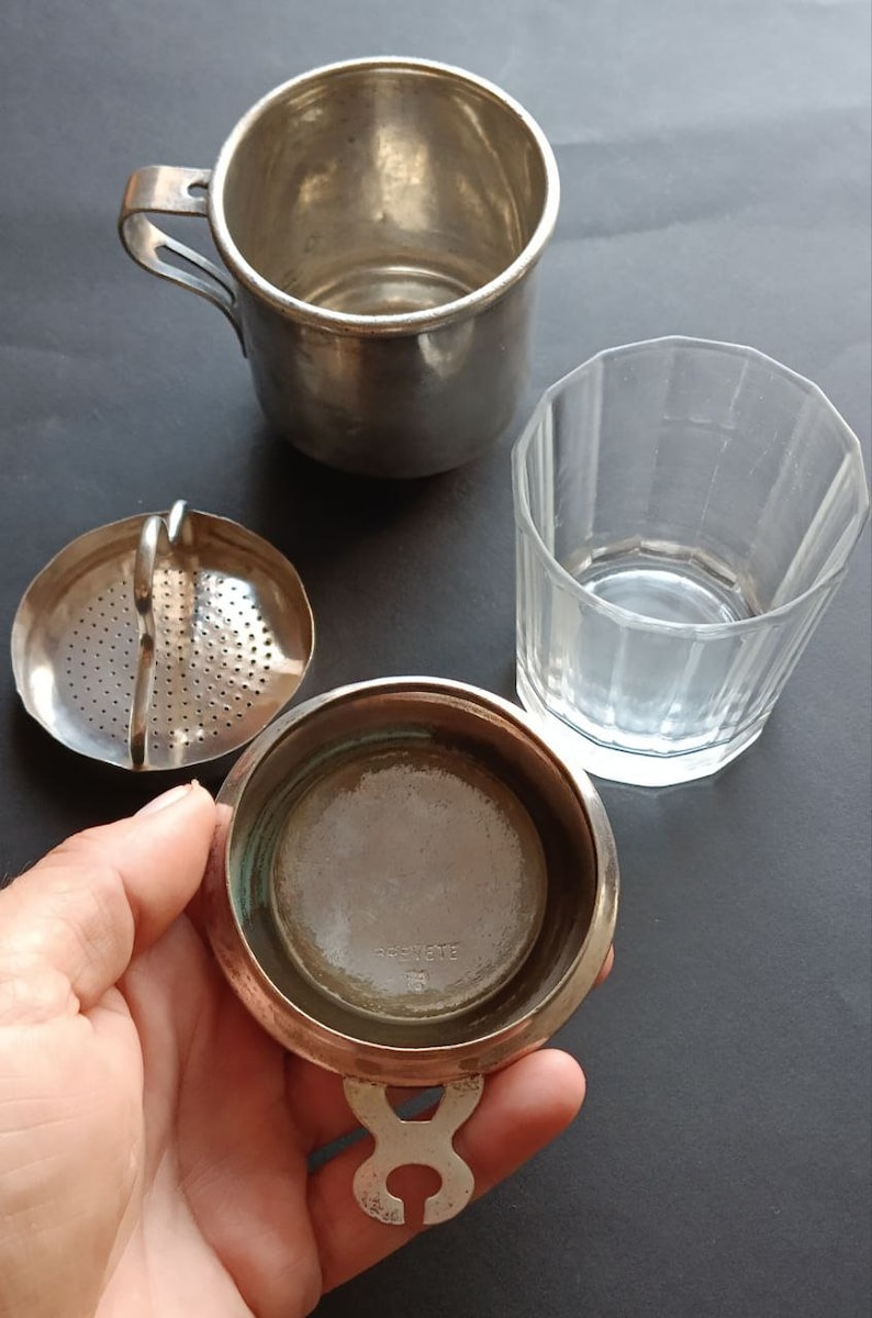 Vintage French Silver Plated Coffee Filter Drip, Antique Silver Plated ...