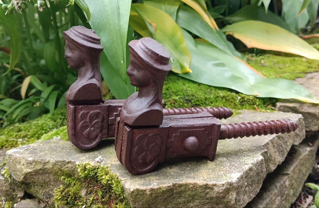 French Vintage Shutter Stopper, Antique Window Shutter Stoppers, Two ...