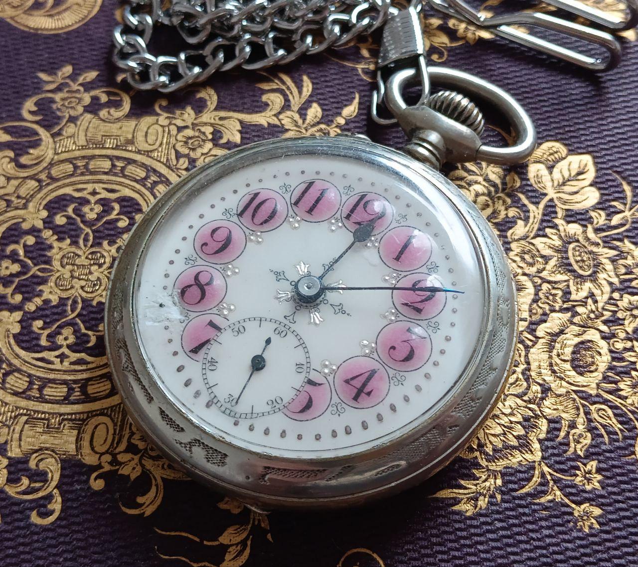 Vintage Working Pocket Watch 1910 With a Chain, Antique Working Watch ...