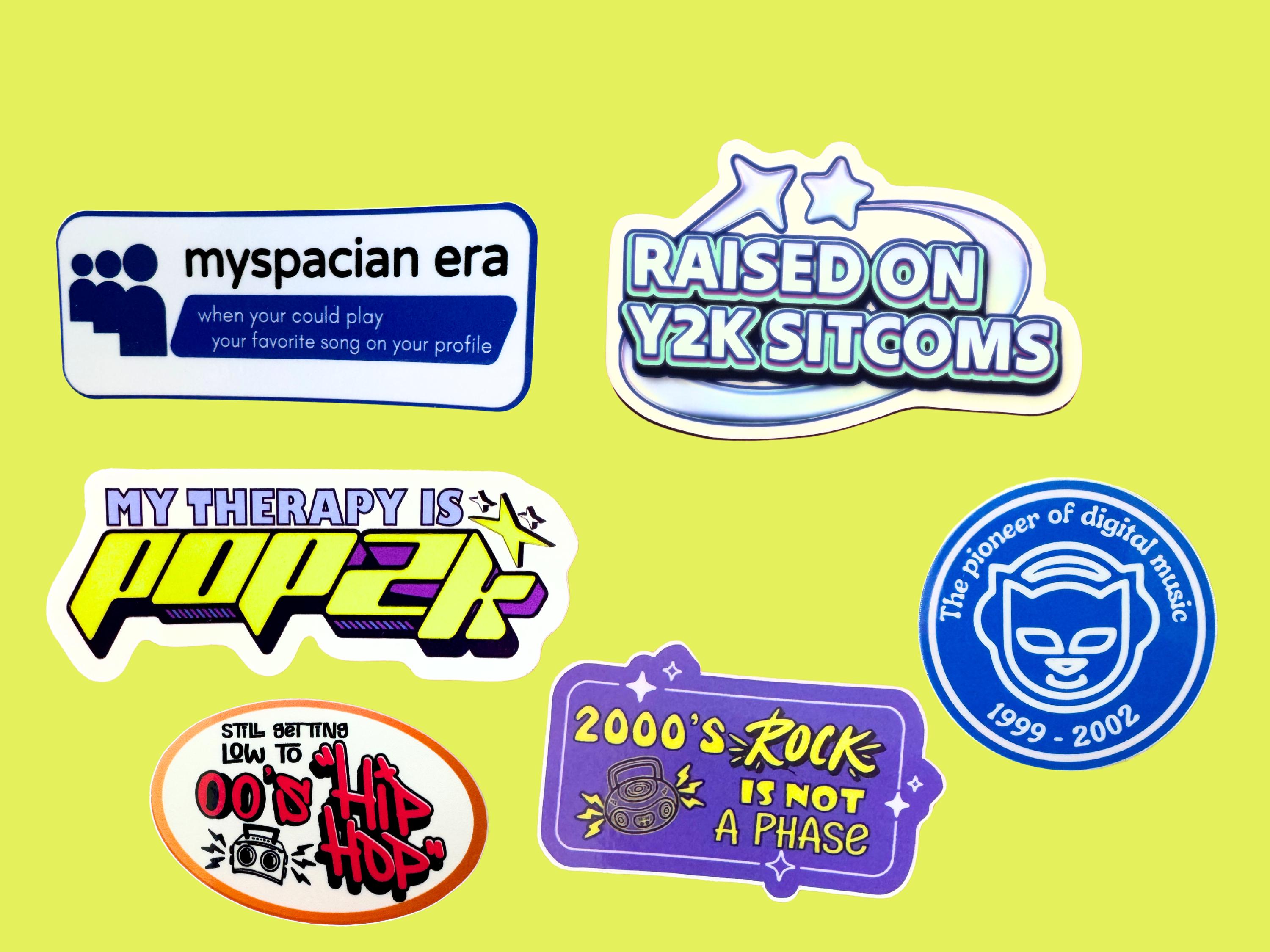 Y2k Stickers Pack: 2000s Nostalgia, Geriatric Millennial | Laptop ...