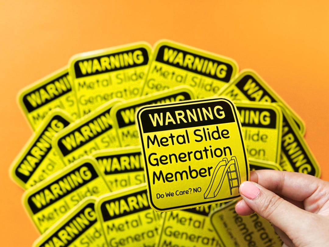 Metal Slide Generation Sticker, 80s-90s Nostalgia, Waterproof Vinyl - Etsy