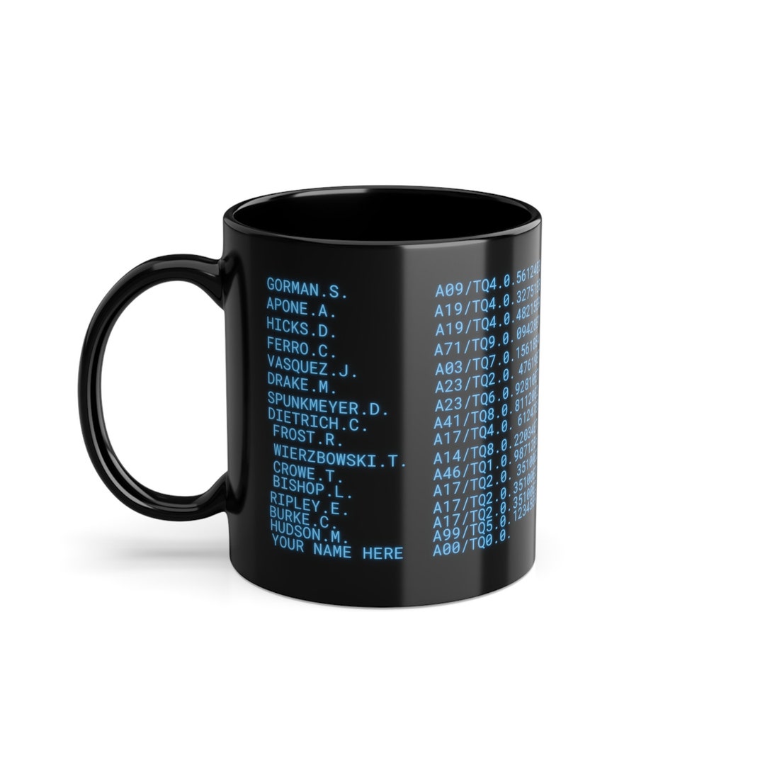 Customizable ALIENS USS SULACO Crew Matrix Mug - Personalize With Your ...