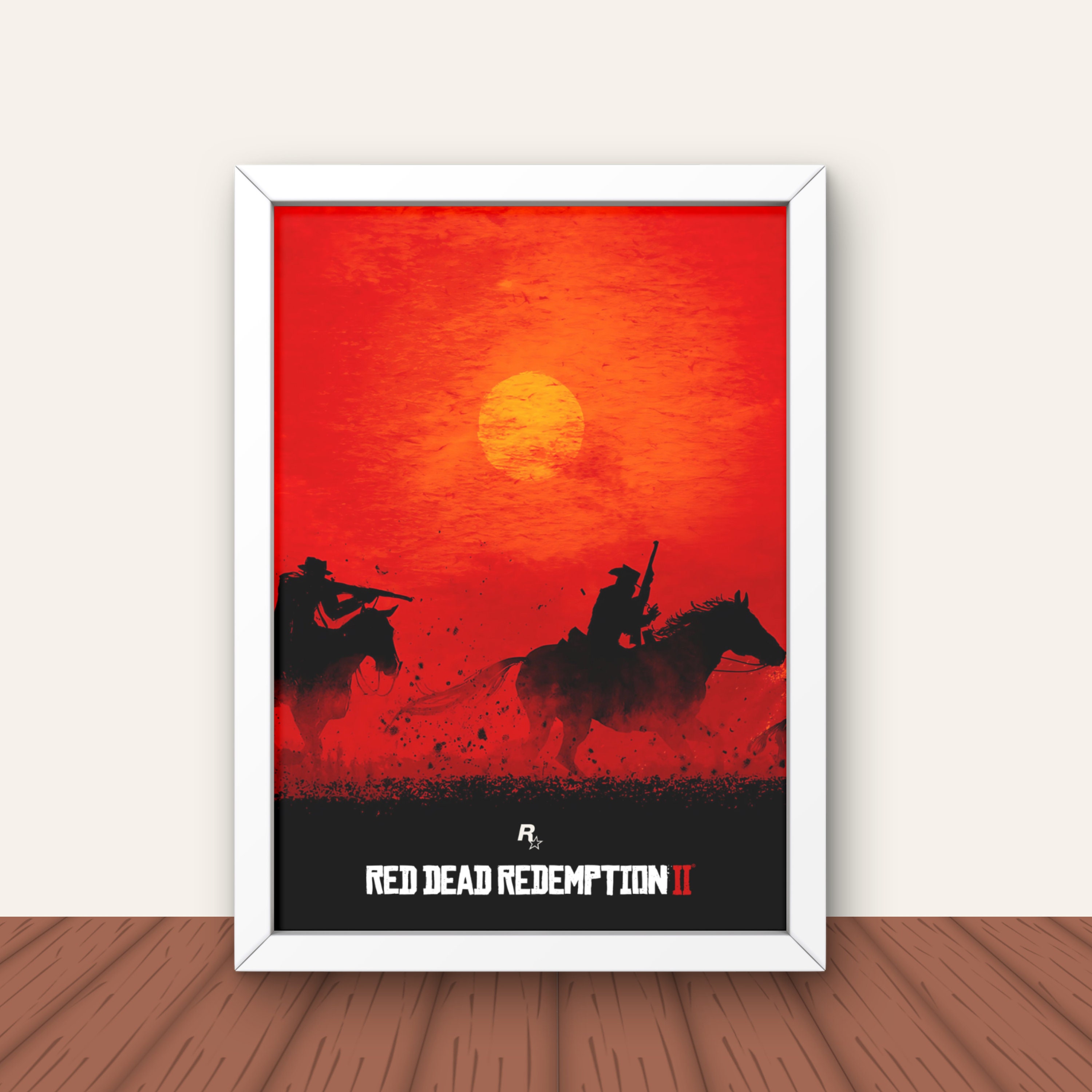 Red Dead Redemption 2 Rockstar Games Digital Poster, Video Game Poster ...