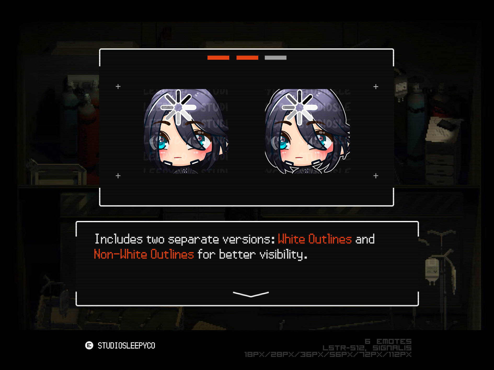 SIGNALIS Elster (LSTR-512) Pre-made Chibi Emote Bundle Ready-to-use for ...