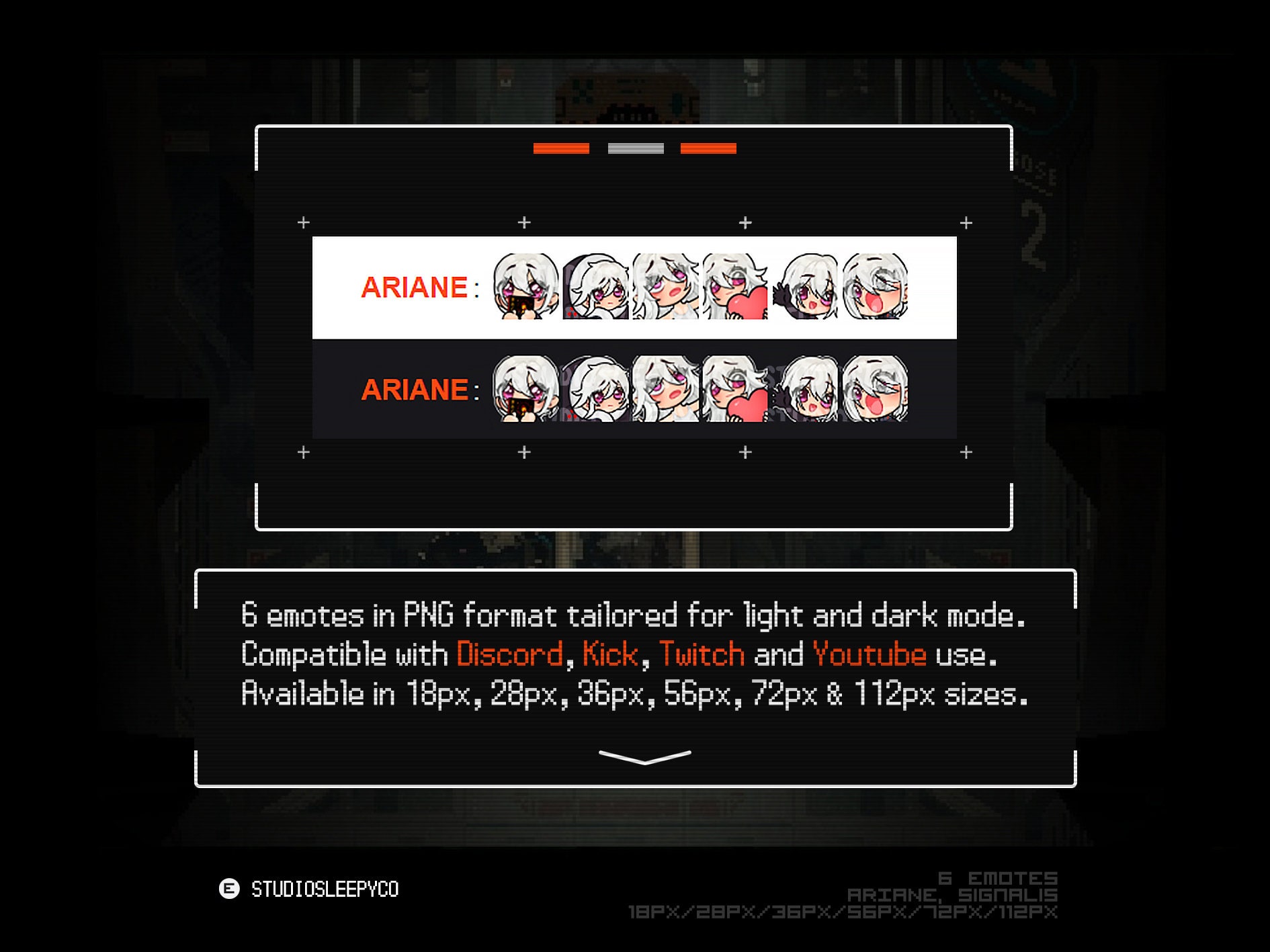 SIGNALIS Ariane Yeong Pre-made Chibi Emote Bundle Ready-to-use for ...