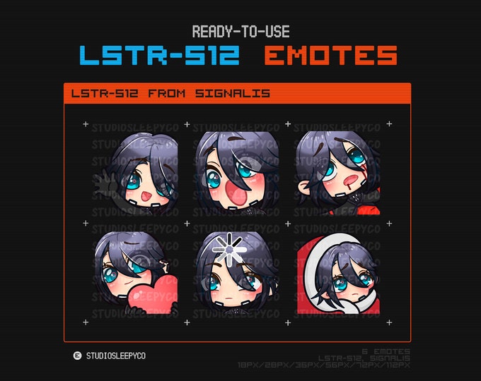 SIGNALIS Elster (LSTR-512) Pre-made Chibi Emote Bundle Ready-to-use for ...