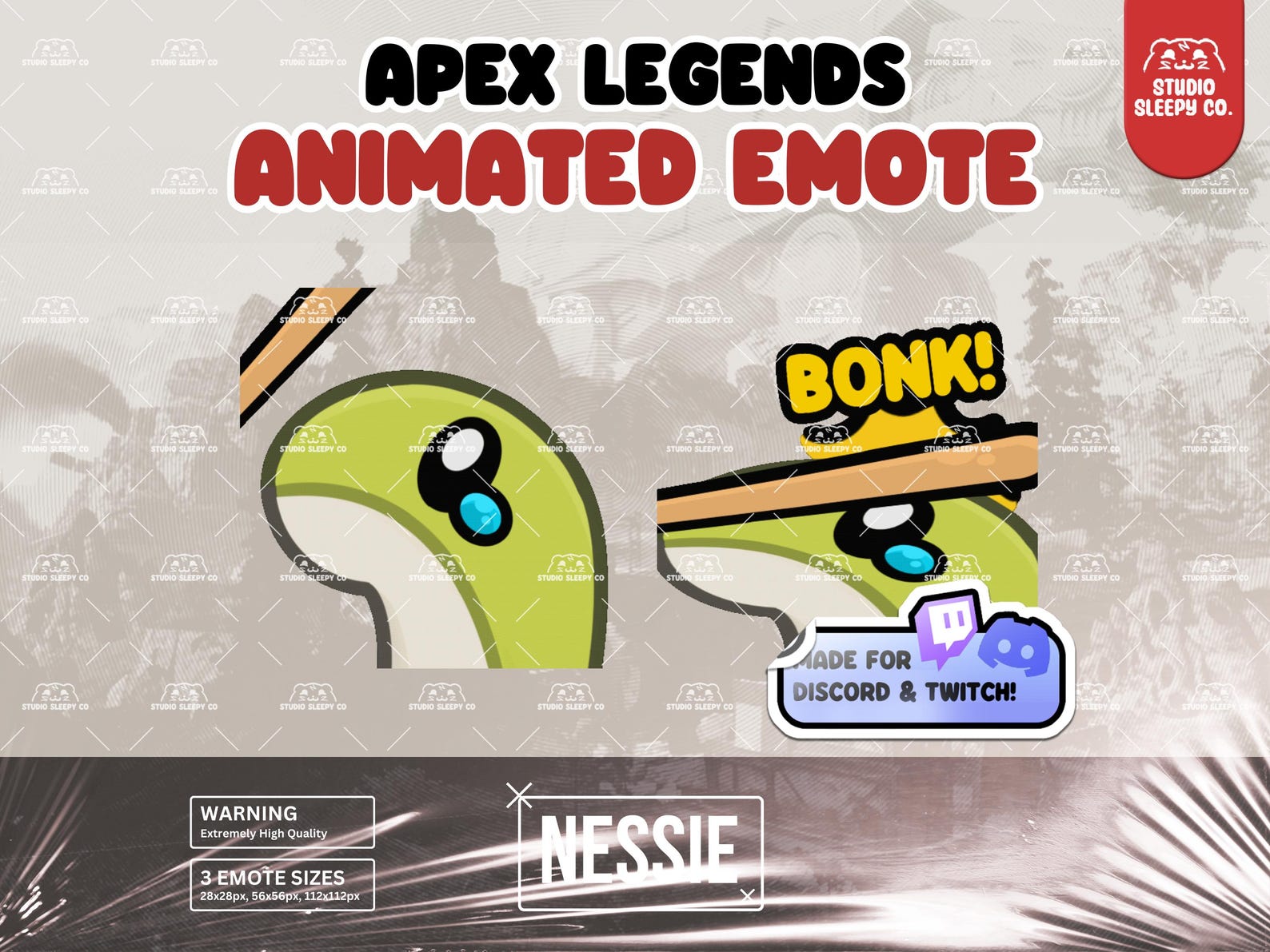 Nessie Bonk Apex Legends Animated Emotes for Discord Twitch Streamers ...