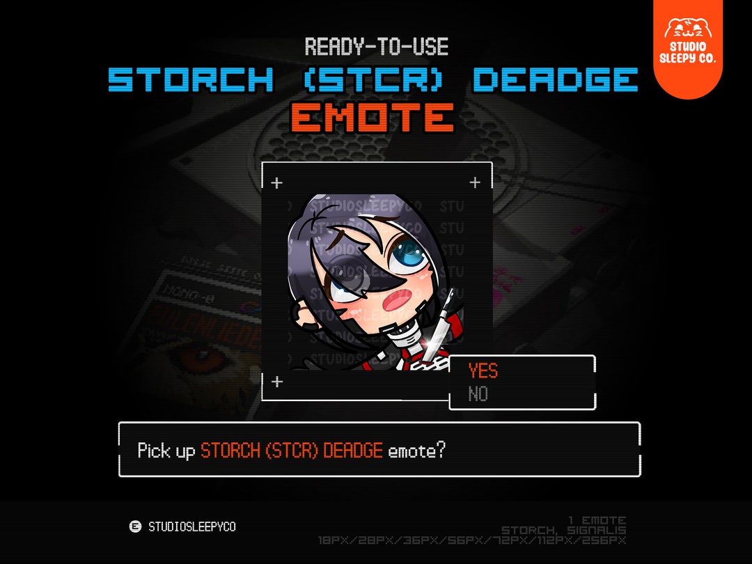 SIGNALIS Storch (STCR) Pre-made Chibi Deadge Emote Ready-to-use for ...