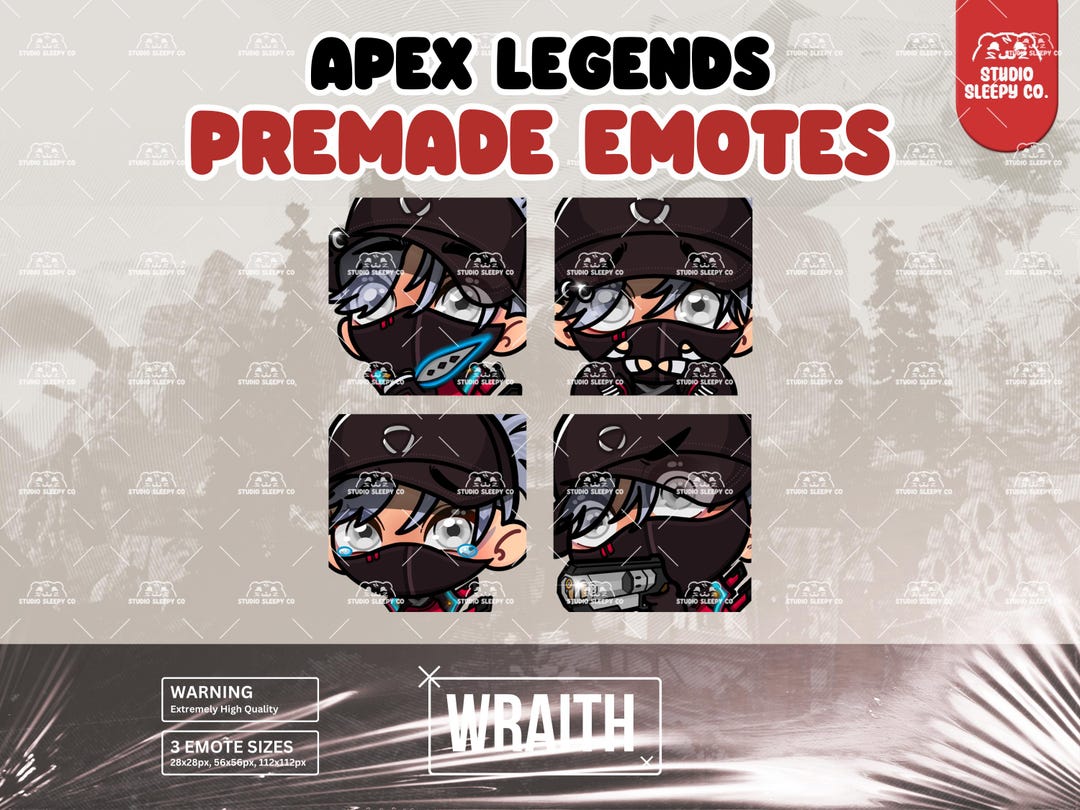 WRAITH 'street Smart' Apex Legends Emotes for Twitch Youtube Discord ...