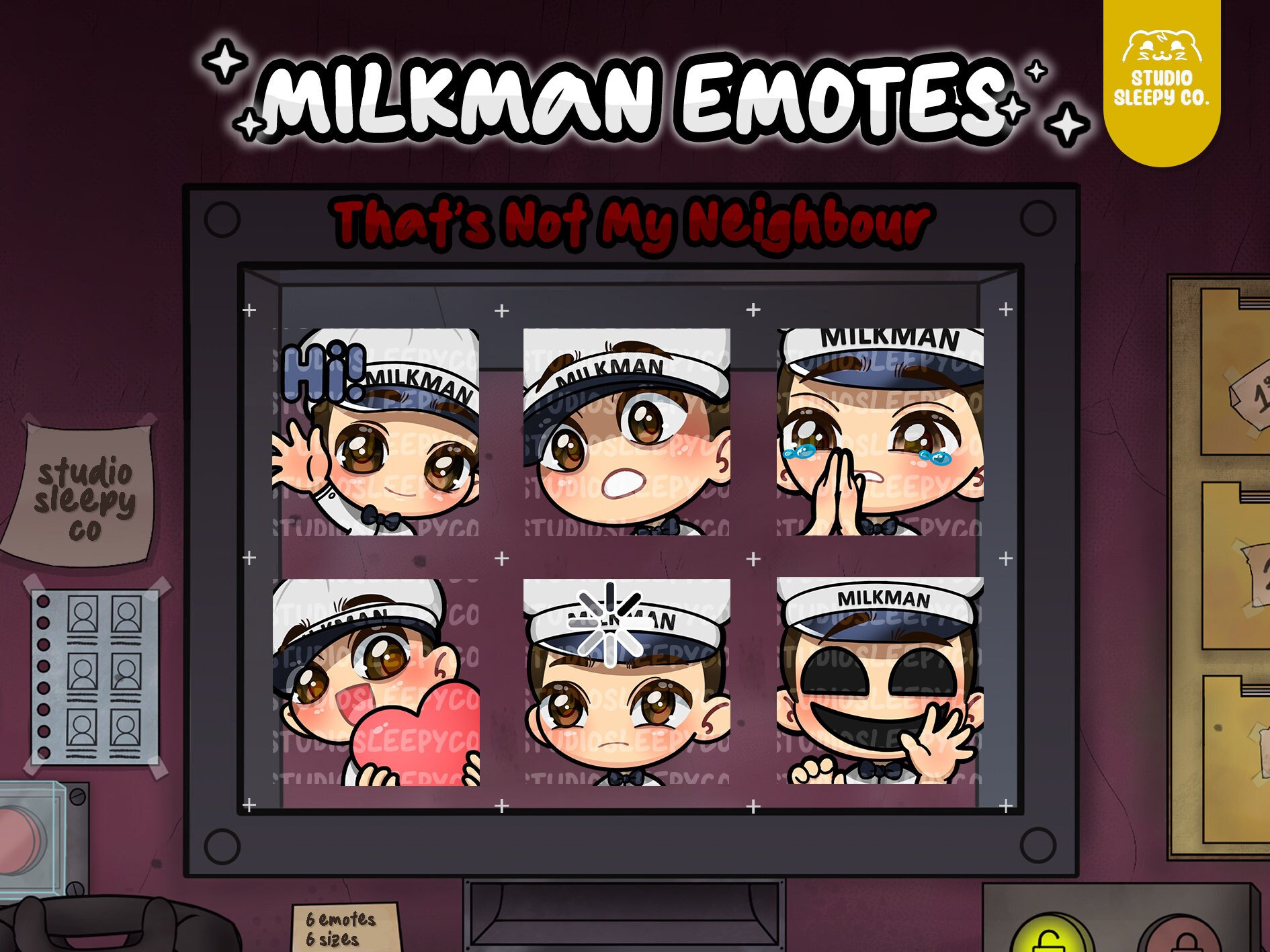 TNMN Francis 'milkman' Mosses Pre-made Chibi Emote Pack Ready-to-use ...