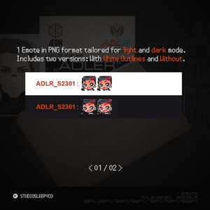 SIGNALIS Adler ADLR-S3201 Pre-made Chibi Angry Emote Ready-to-use for ...