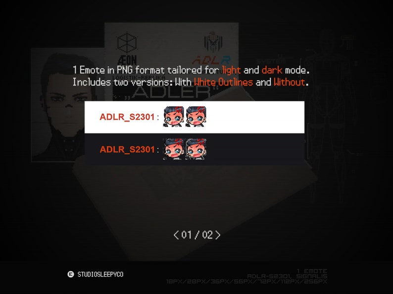 SIGNALIS Adler (ADLR-S3201) Pre-made Chibi Angry Emote Ready-to-use for ...