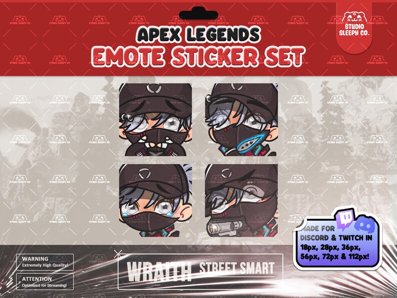 APEX LEGENDS 'street Smart' WRAITH Ready-to-use Emotes Digital Sticker ...