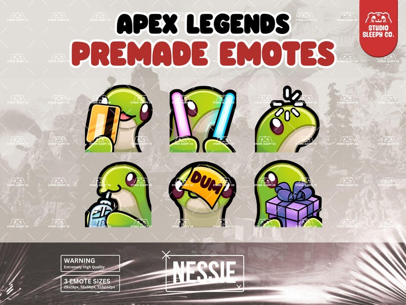 Nessie Apex Cryptid Static Twitch Emotes Creditcard Glowstick Loading ...