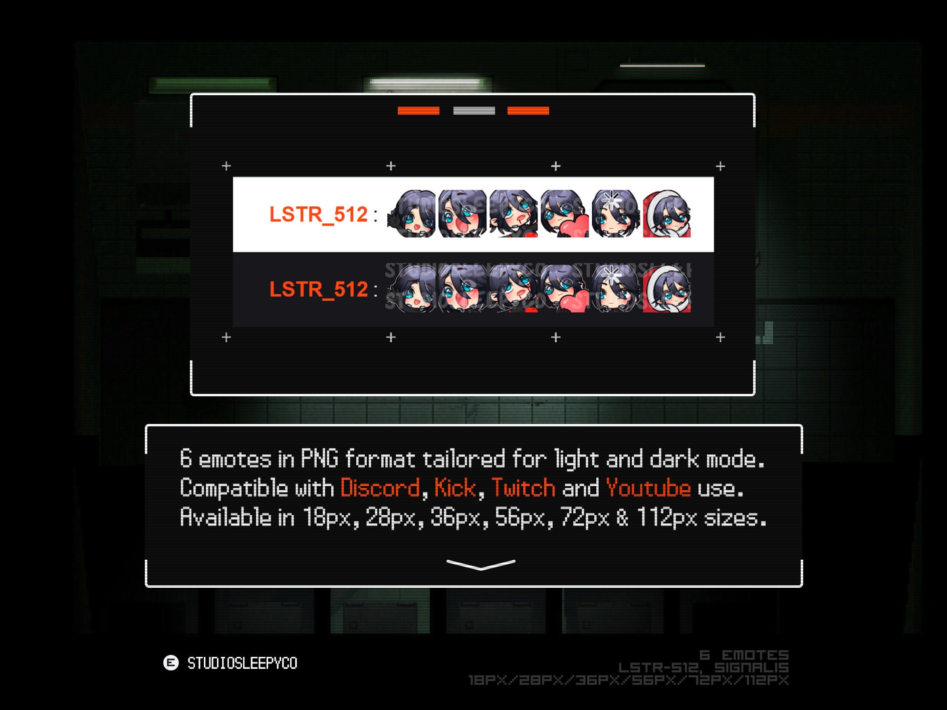 SIGNALIS Elster (LSTR-512) Pre-made Chibi Emote Bundle Ready-to-use for ...