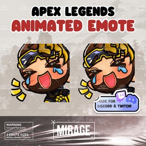 MIRAGE Laugh Apex Legends Animated Emote for Discord Twitch Streamers ...