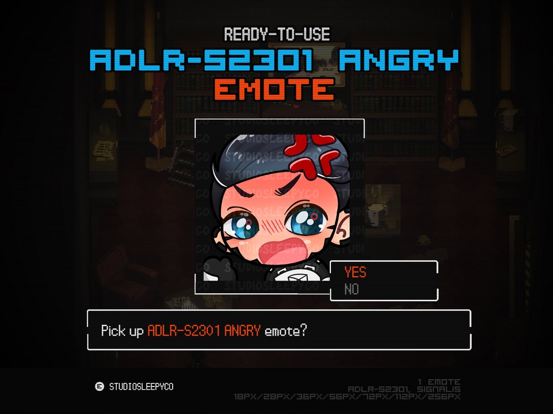 SIGNALIS Adler (ADLR-S3201) Pre-made Chibi Angry Emote Ready-to-use for ...