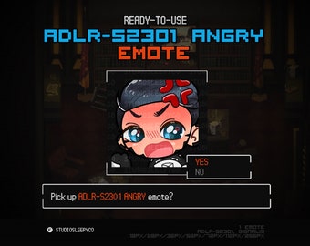 SIGNALIS Adler (ADLR-S3201) Pre-made Chibi Angry Emote Ready-to-use for ...