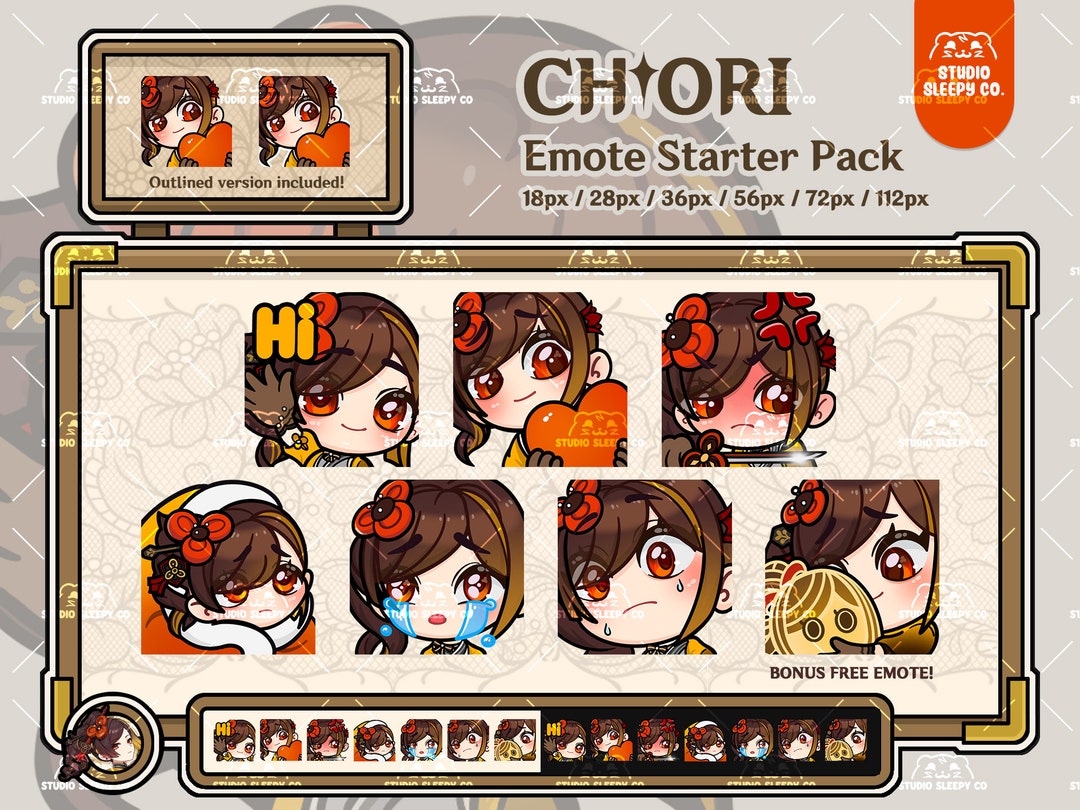 GENSHIN IMPACT Chiori Instant Download Digital Emote Sticker Starter ...