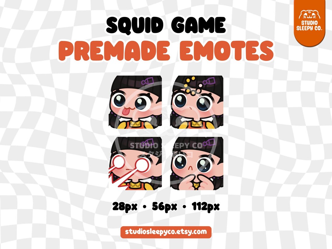 SQUID GAME Doll P2U Emote Bundle Silly Loading Laser Uwu Red Light ...