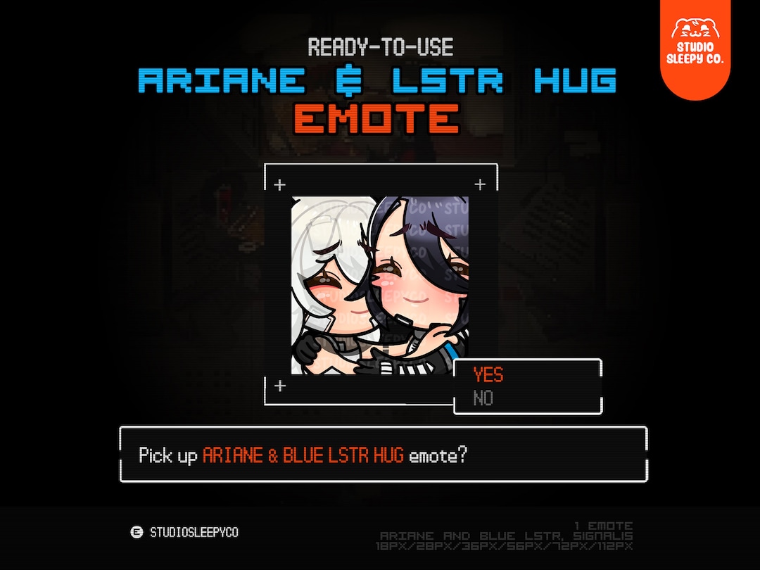 SIGNALIS Ariane and Blue LSTR (elster) Pre-made Chibi Hug Emote Ready ...