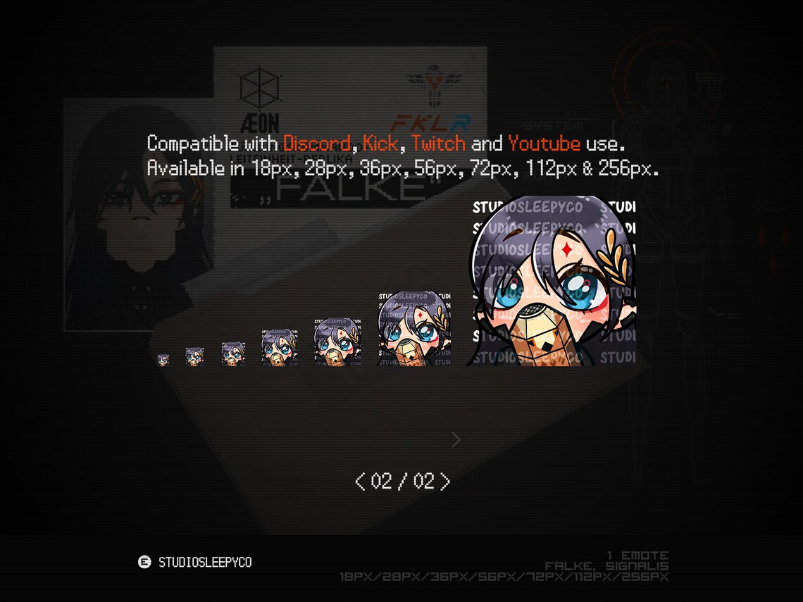 SIGNALIS Falke (FLKR) Pre-made Chibi Owl Box Emote Ready-to-use for ...