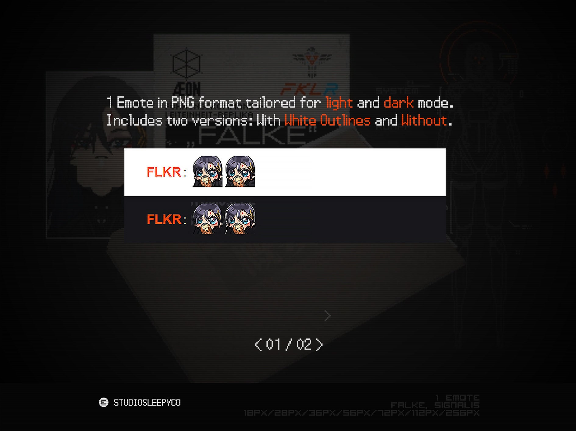 SIGNALIS Falke (FLKR) Pre-made Chibi Owl Box Emote Ready-to-use for ...