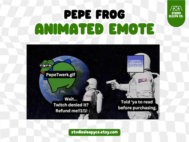 Pepe Frog Twerking Animated Emote: Twitch, Discord, Youtube (P2U ...