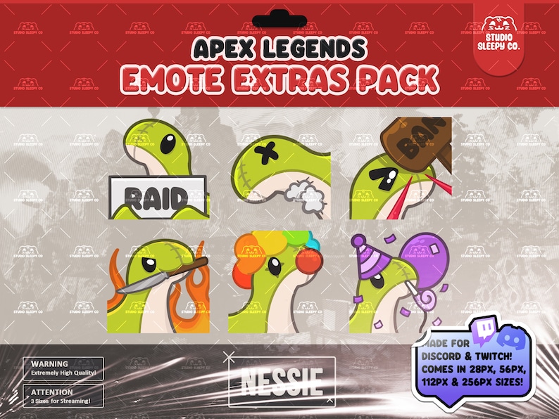 Apex Legends Nessie Emote Sticker Bundle for Twitch, Discord, Youtube ...