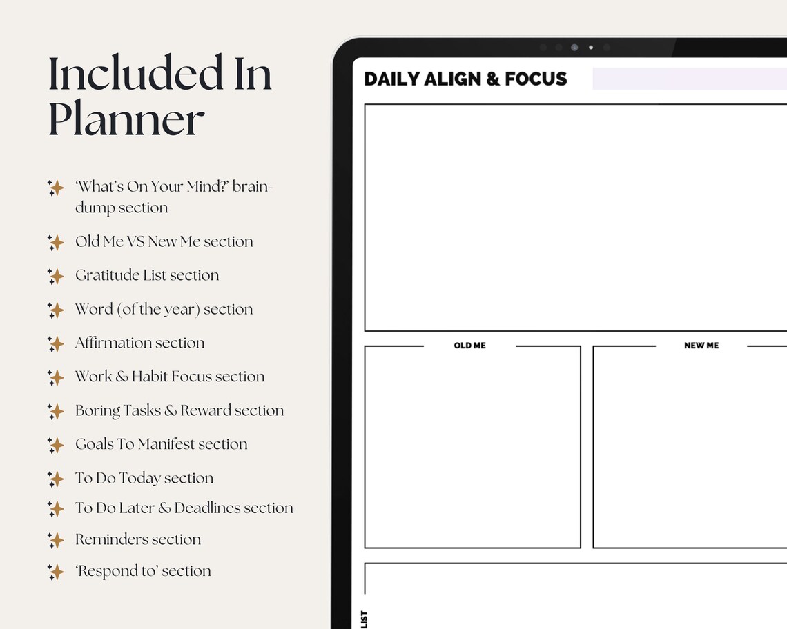 Focus & Align Daily Planner | Manifestation | Neuroscience | Gratitude ...