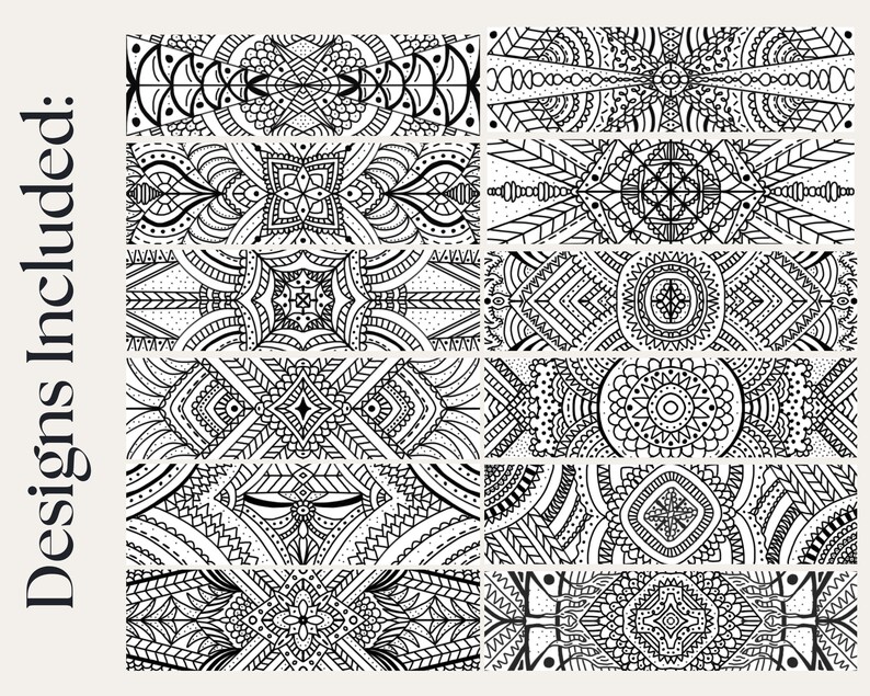 Mindful Colouring Bookmarks | Digital Download | Printable | Calming ...