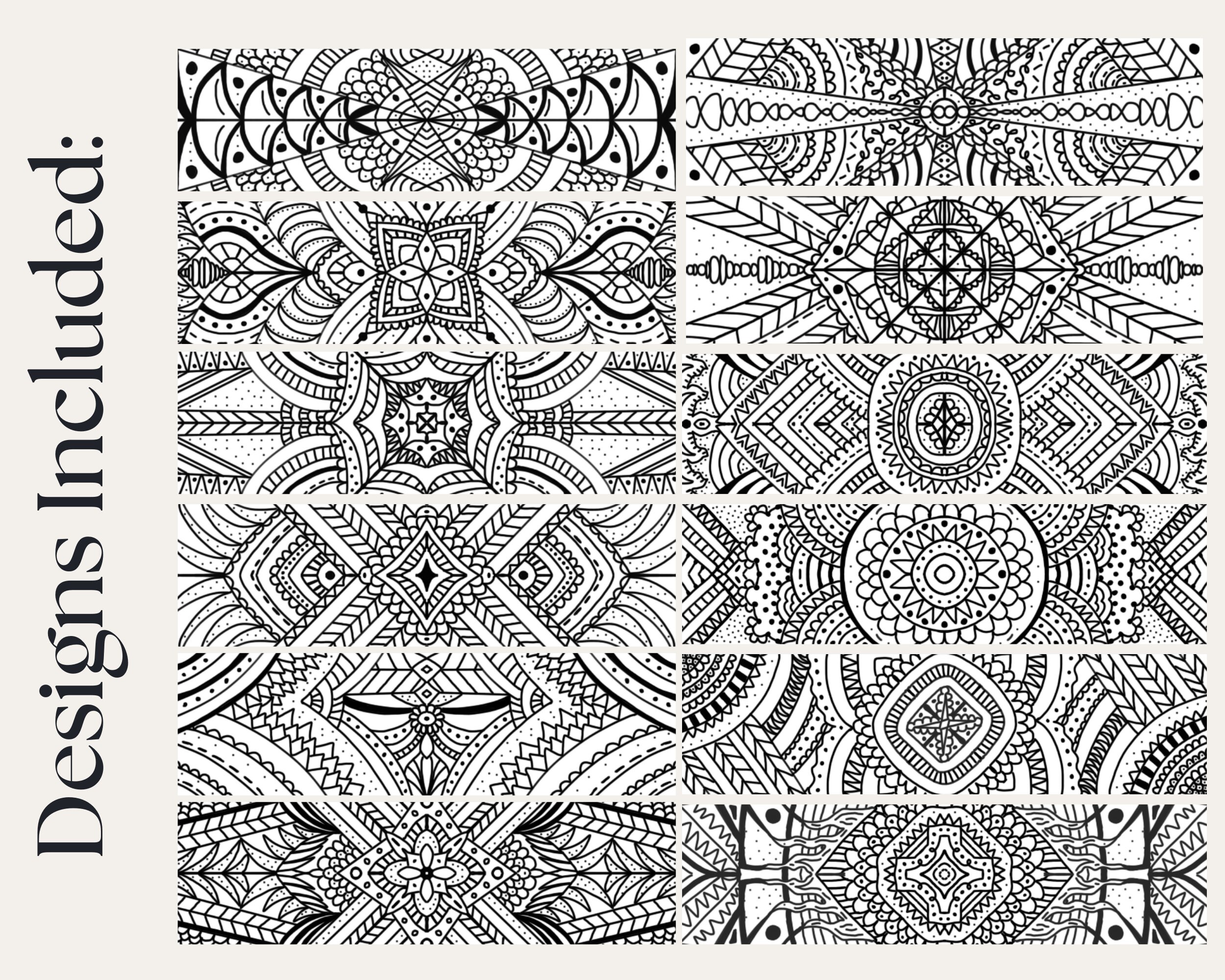 Mindful Colouring Bookmarks | Digital Download | Printable | Calming ...
