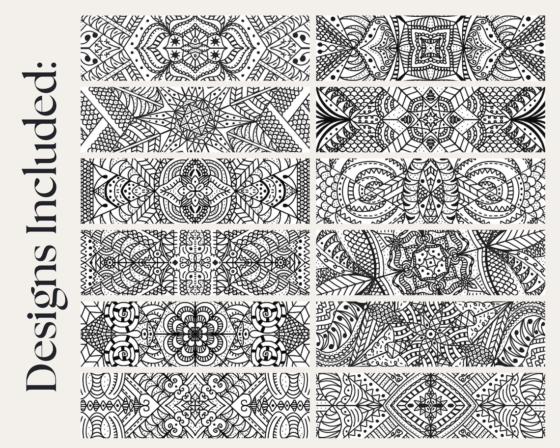 Mindful Colouring Bookmarks | Digital Download | Printable | Calming ...
