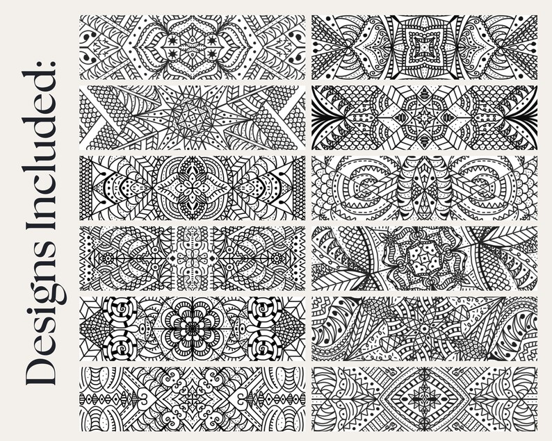 Mindful Colouring Bookmarks | Digital Download | Printable | Calming ...