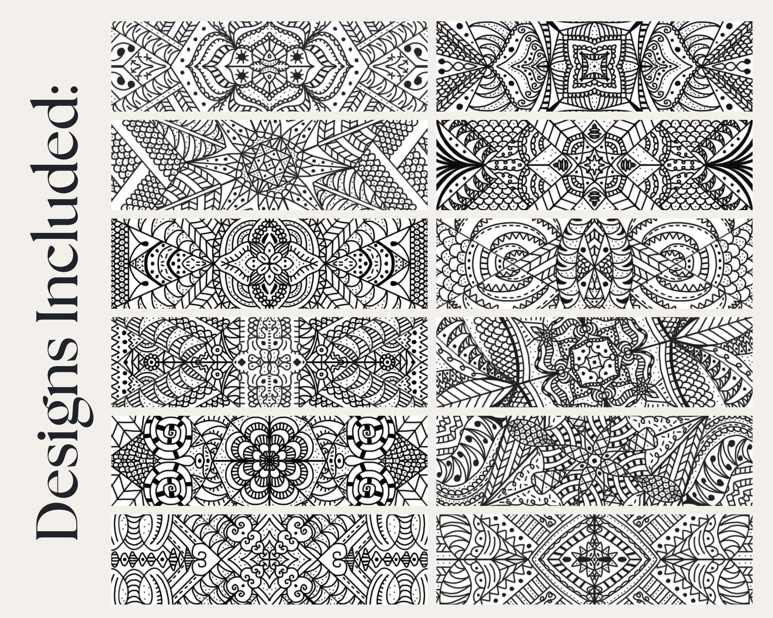Mindful Colouring Bookmarks | Digital Download | Printable | Calming ...