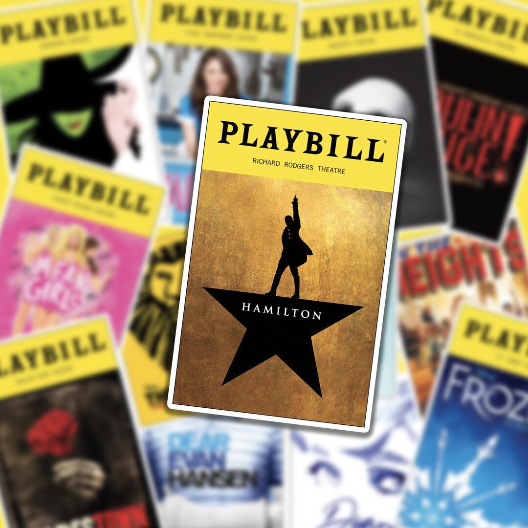 Playbill Sticker Broadway Sticker Glossy Musical Sticker Choose Your ...