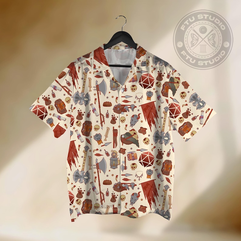 Barbarian Hawaiian Set Dungeon Character Shirt Fantasy Game Gifts - Etsy