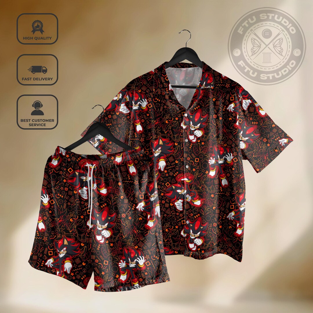 Shadow Line Hawaiian Shirt Speed Hedgehog Gaming Adventure Gamer ...
