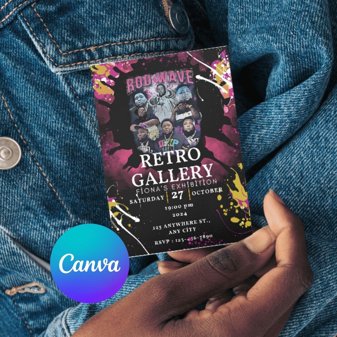 Rod Wave Nostalgia Invitation, 90s Rap Music, Rapper Rod Wave Tour ...