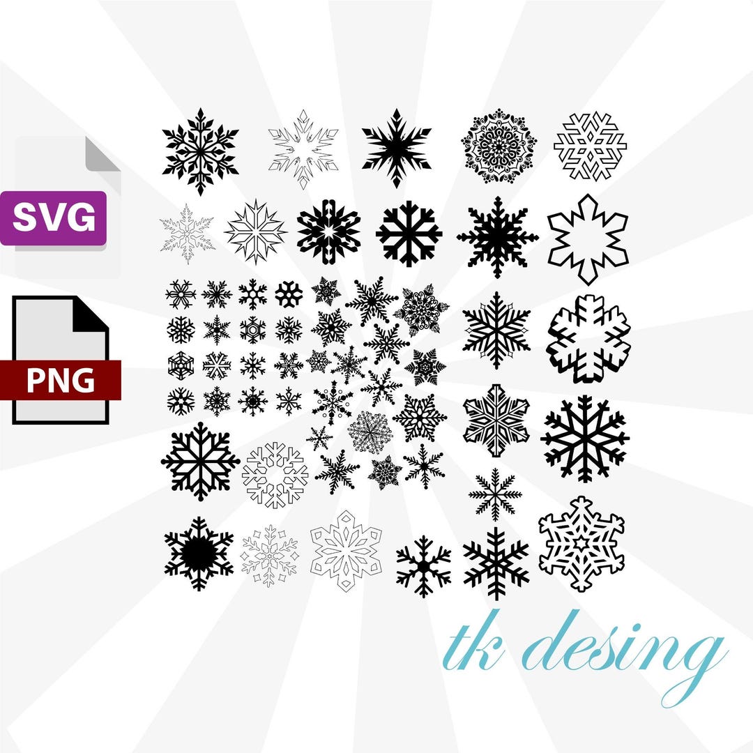 Snowflake Svg, Snowflake Png Bundle, Snowflake Clipart, Snowflake Cut ...