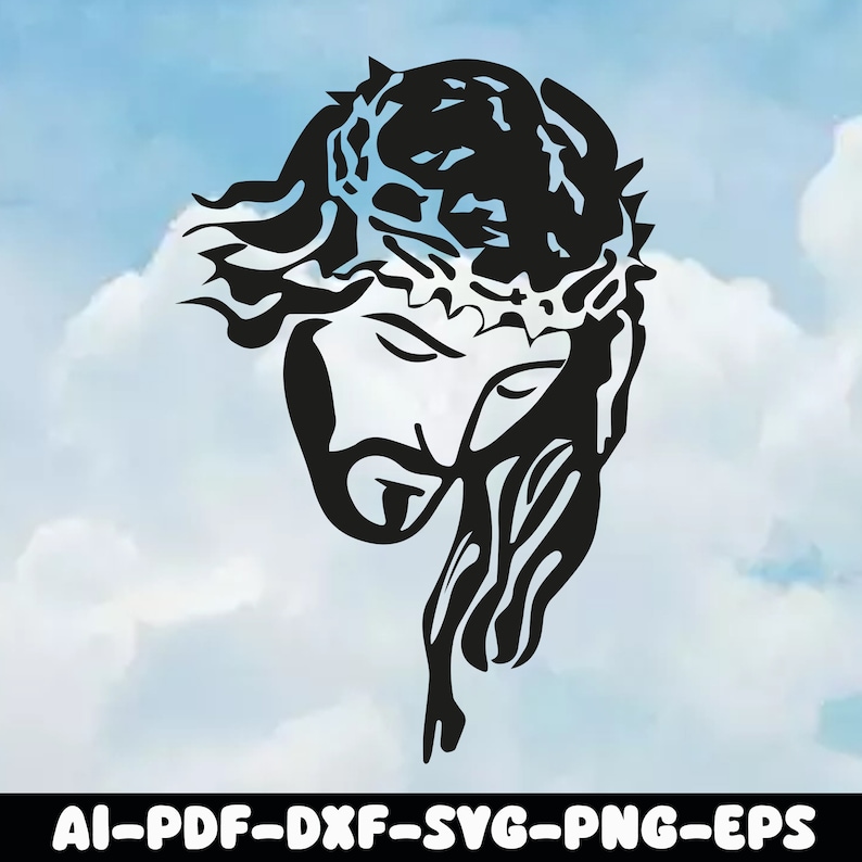 Jesus Christ Jesus SVG Dxf Laser Cut File, Prophet Jesus Christ Png ...