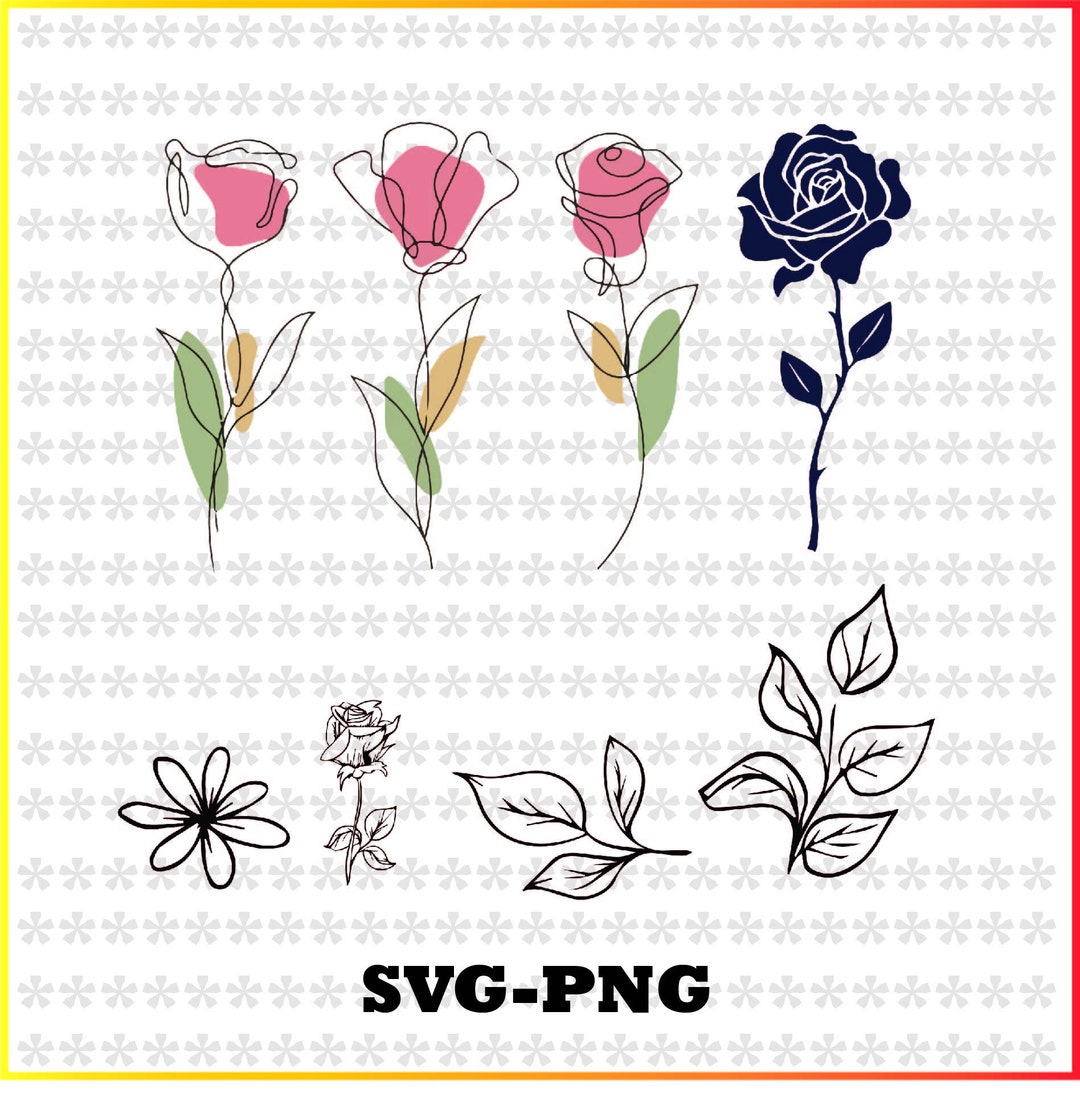 Two Layered Rose Laser Cut SVG Files, Vector PNG Files for Wood Laser ...