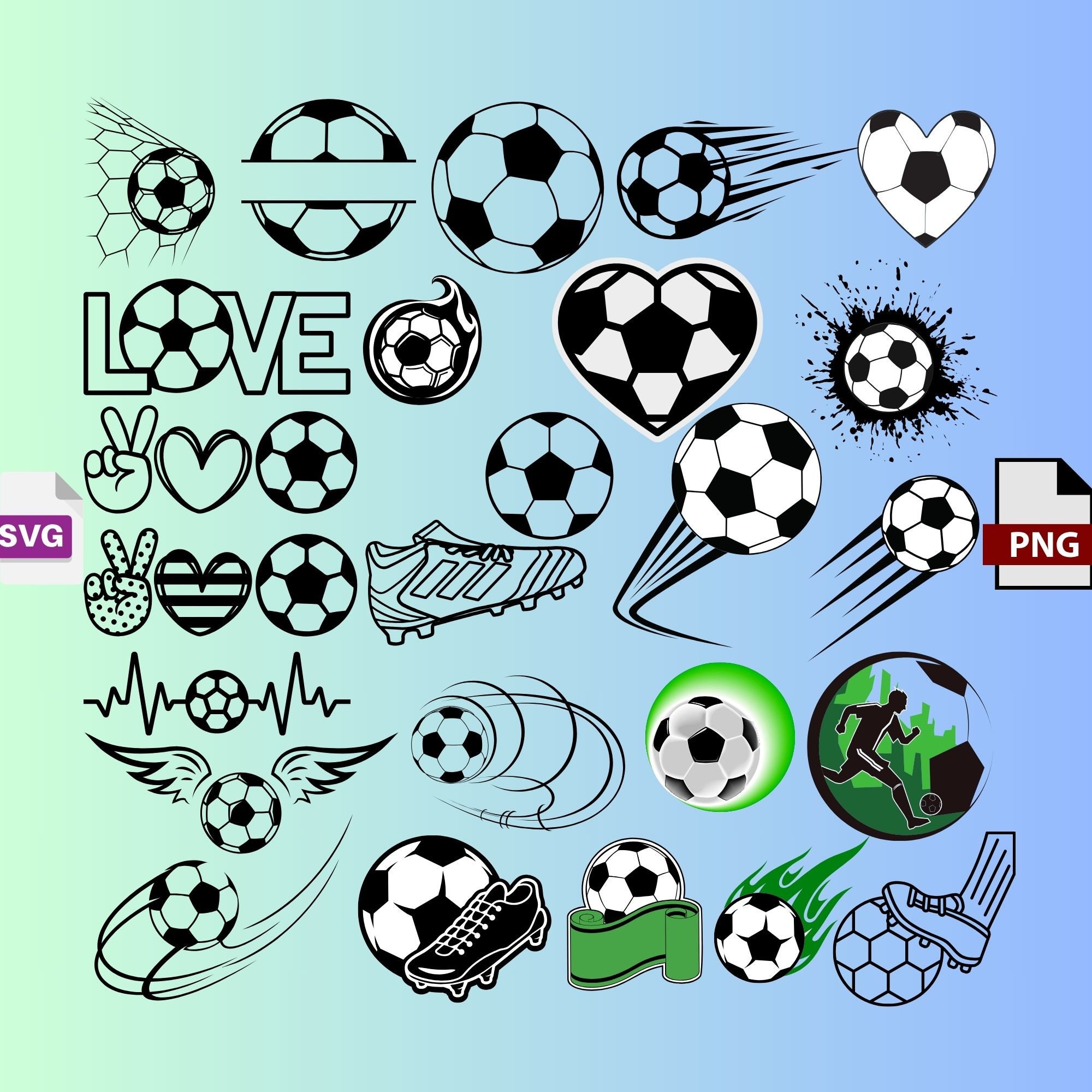 Soccer Svg Bundle, Soccer Ball Monogram Svg,png, Soccer Designs, Soccer ...
